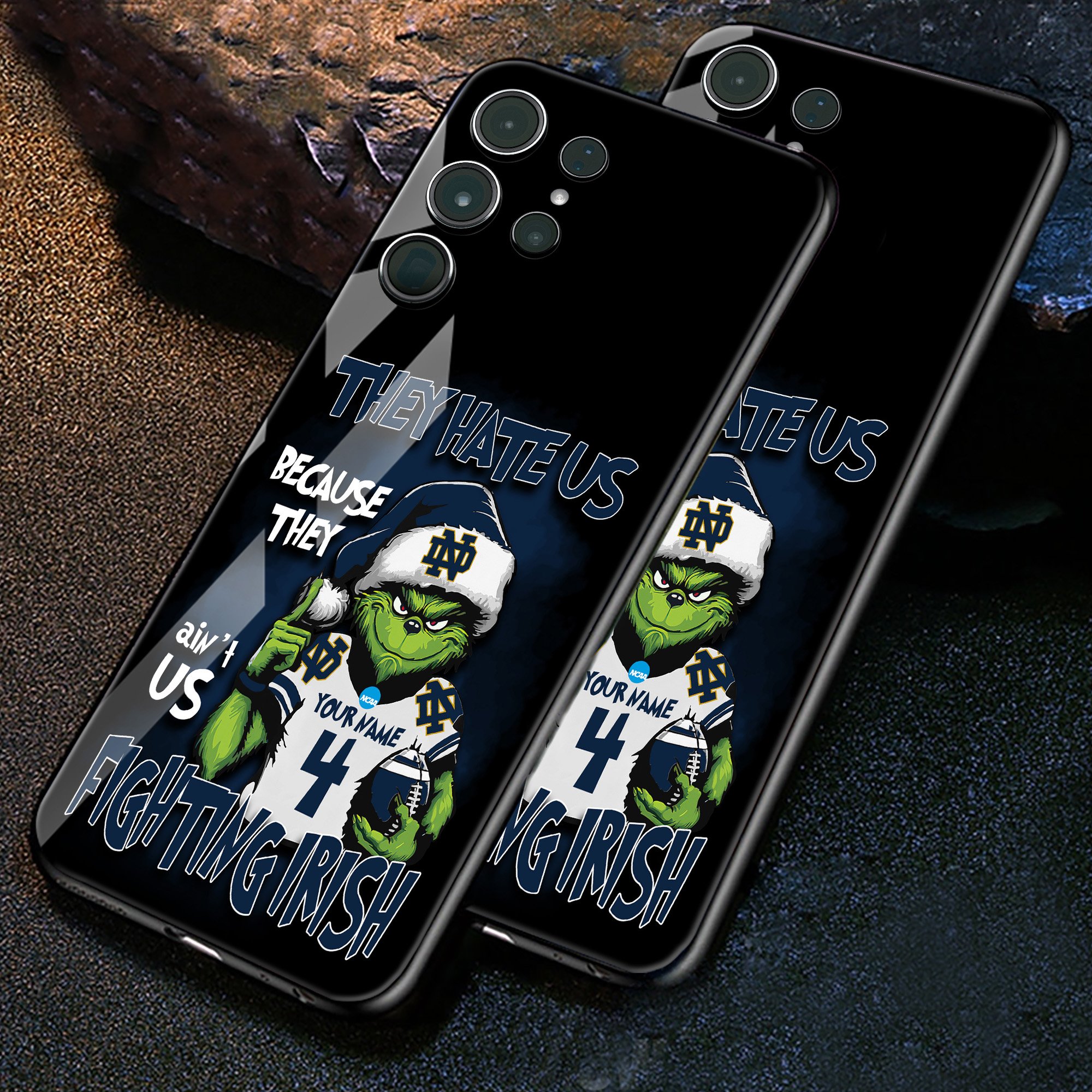 Notre Dame Fighting Irish Football Team Phone Case Custom Your Name And ...