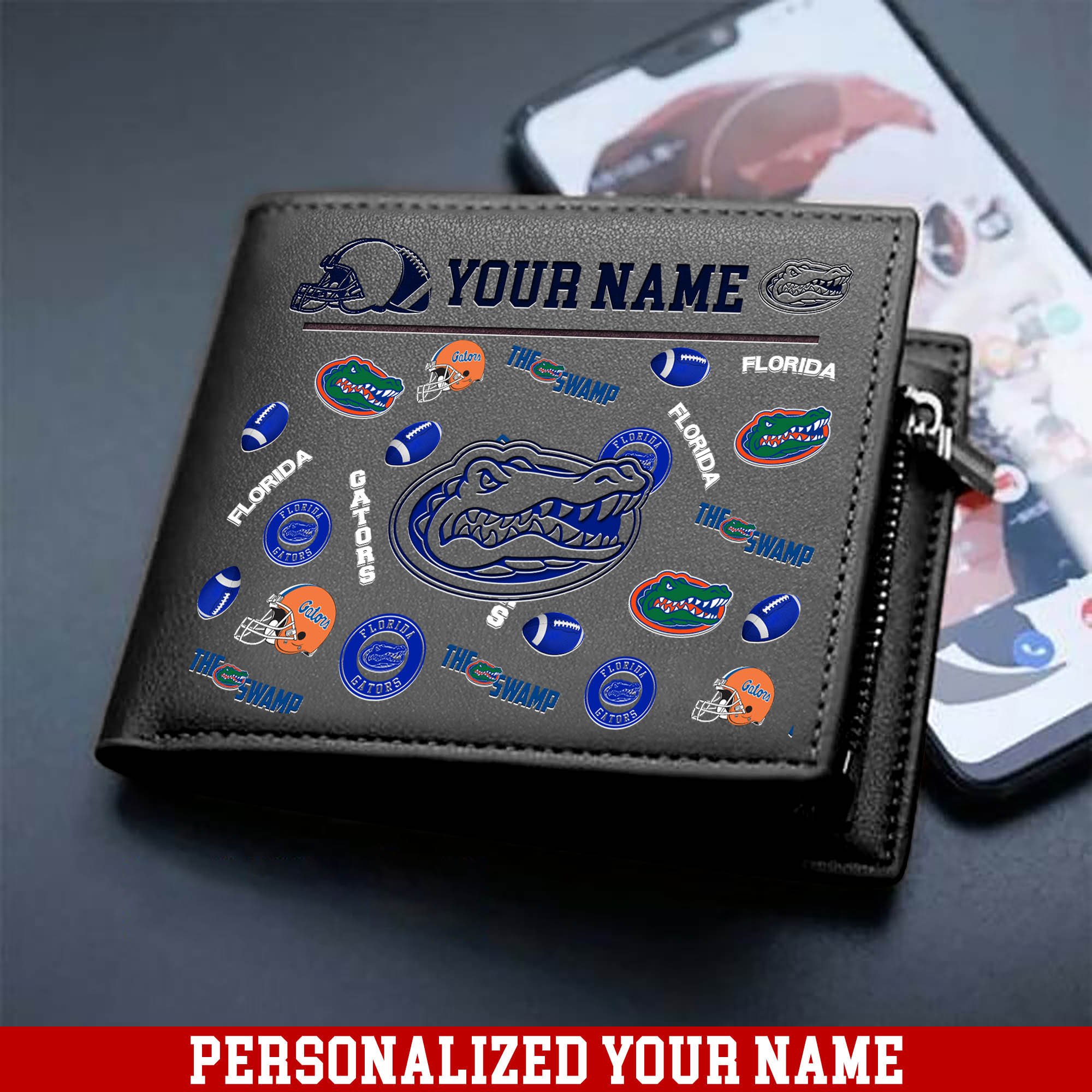 Florida Gators Men Wallet 2024 Version Personalized Your Name, Sport ...