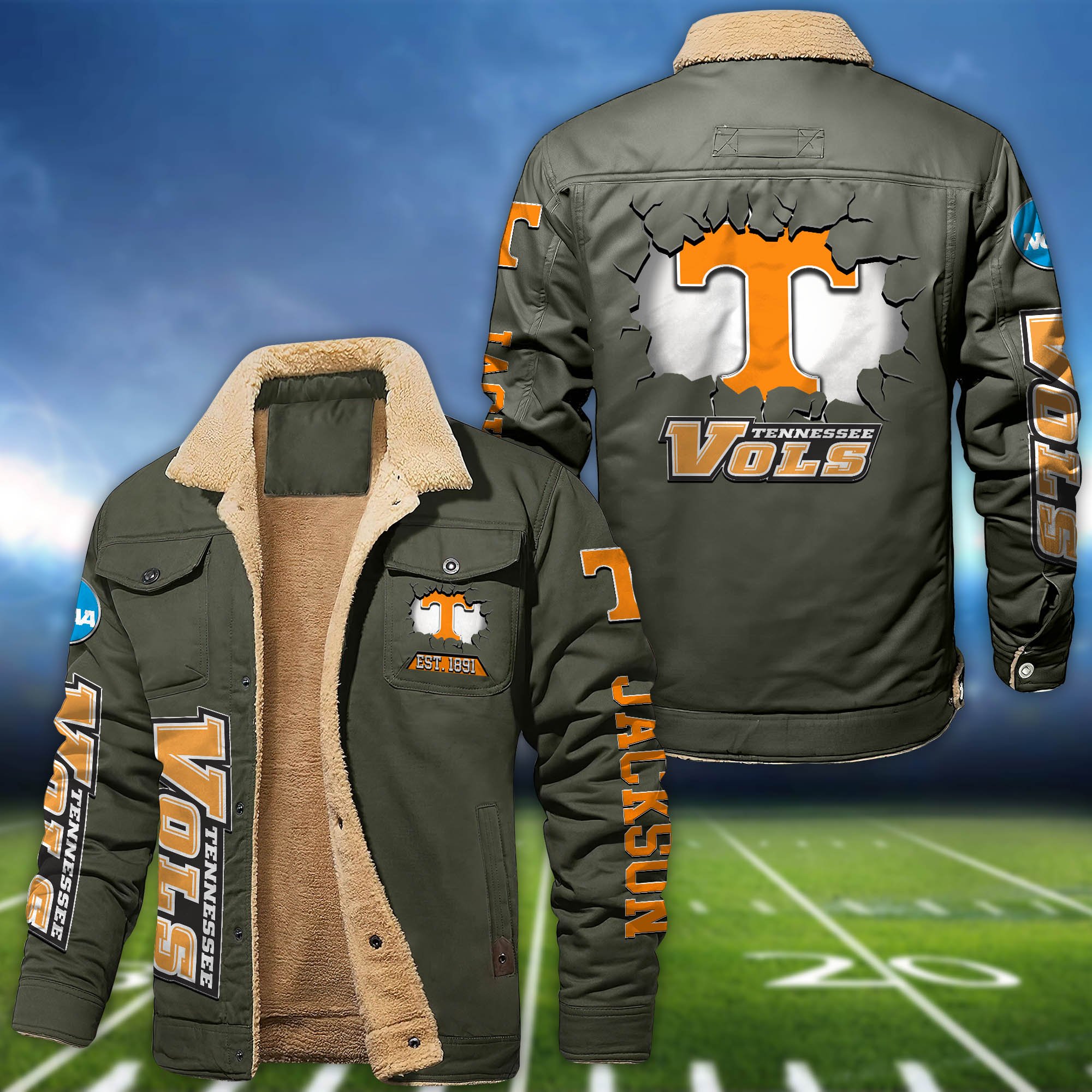 Tennessee Volunteers Fleece Bomber Jacket 2024 Version Personalized Your Name, Sport Jacket For ...