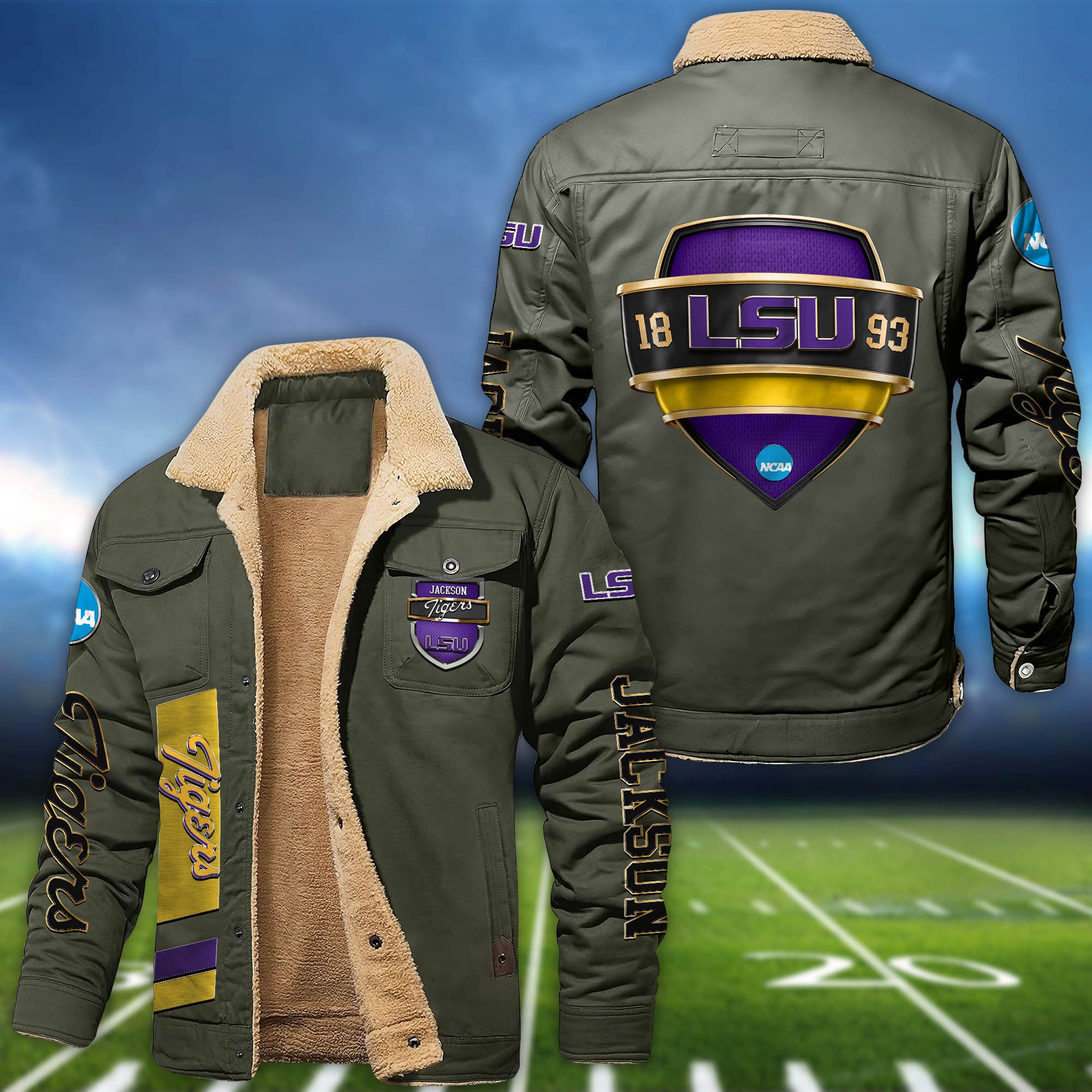 LSU TIGERS Fleece Bomber Jacket 2024 Version Personalized Your Name ...