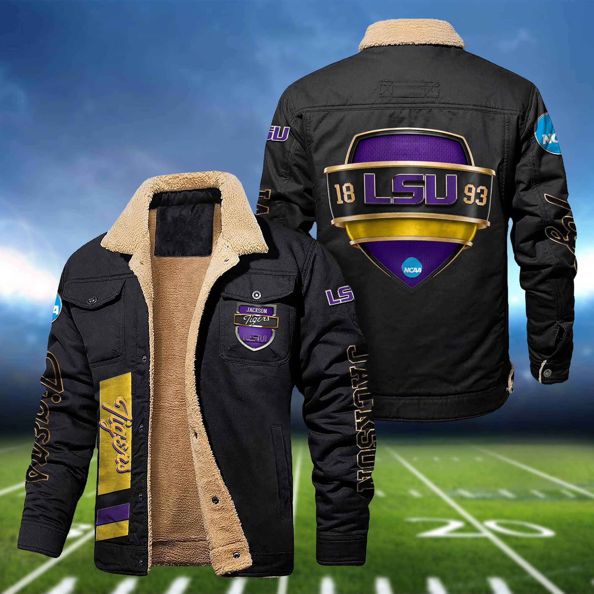 LSU TIGERS Fleece Bomber Jacket 2024 Version Personalized Your Name ...