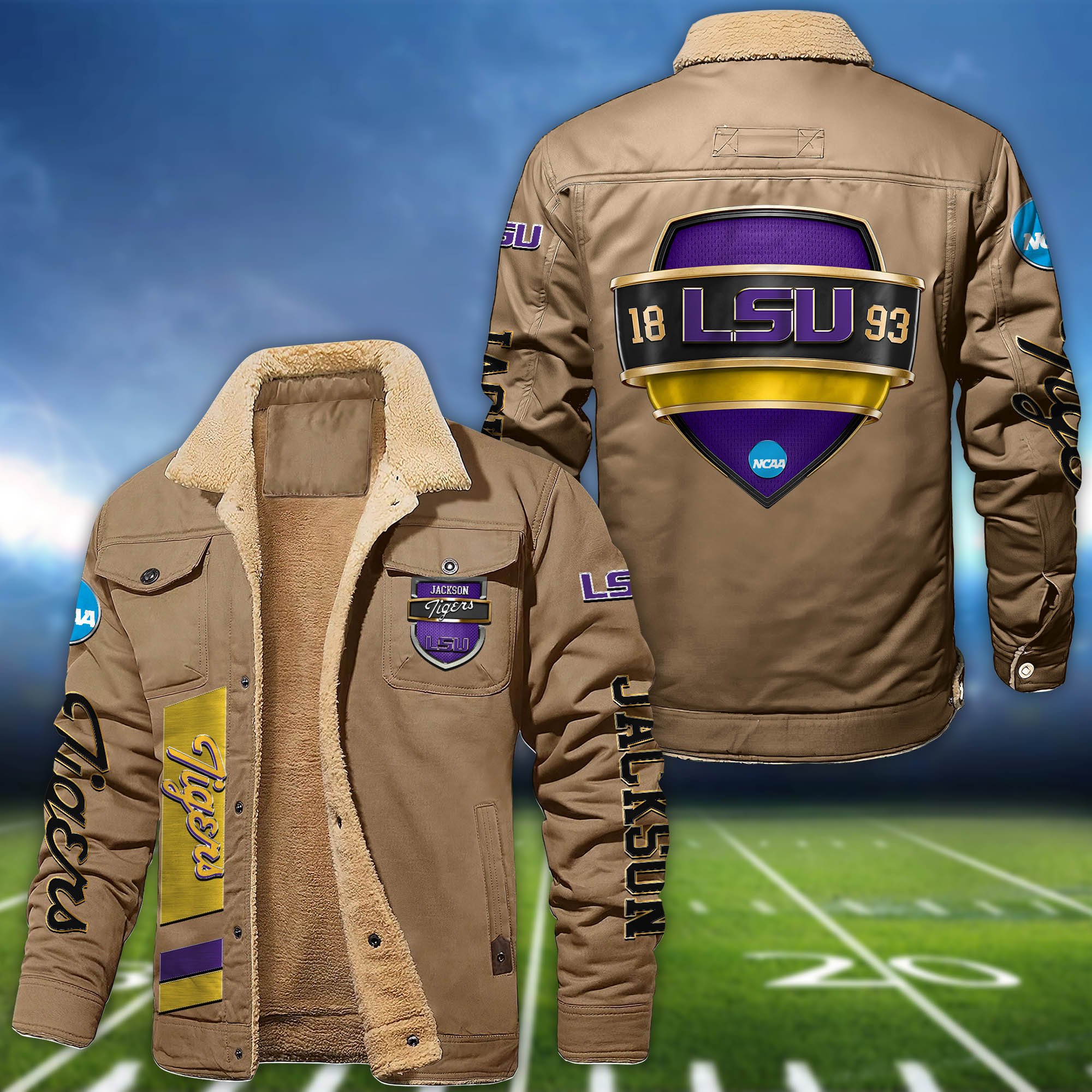 LSU TIGERS Fleece Bomber Jacket 2024 Version Personalized Your Name ...