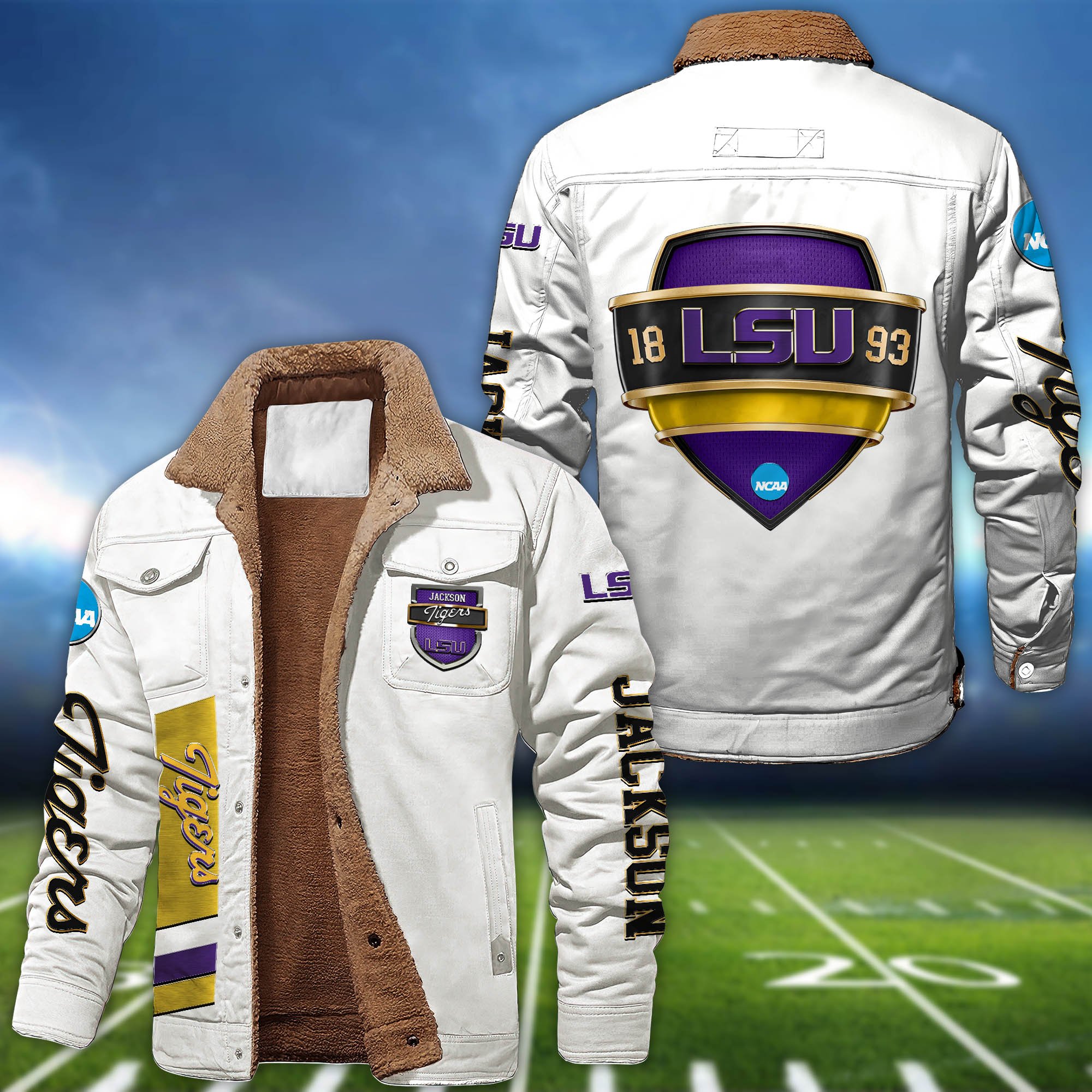 LSU TIGERS Fleece Bomber Jacket 2024 Version Personalized Your Name ...