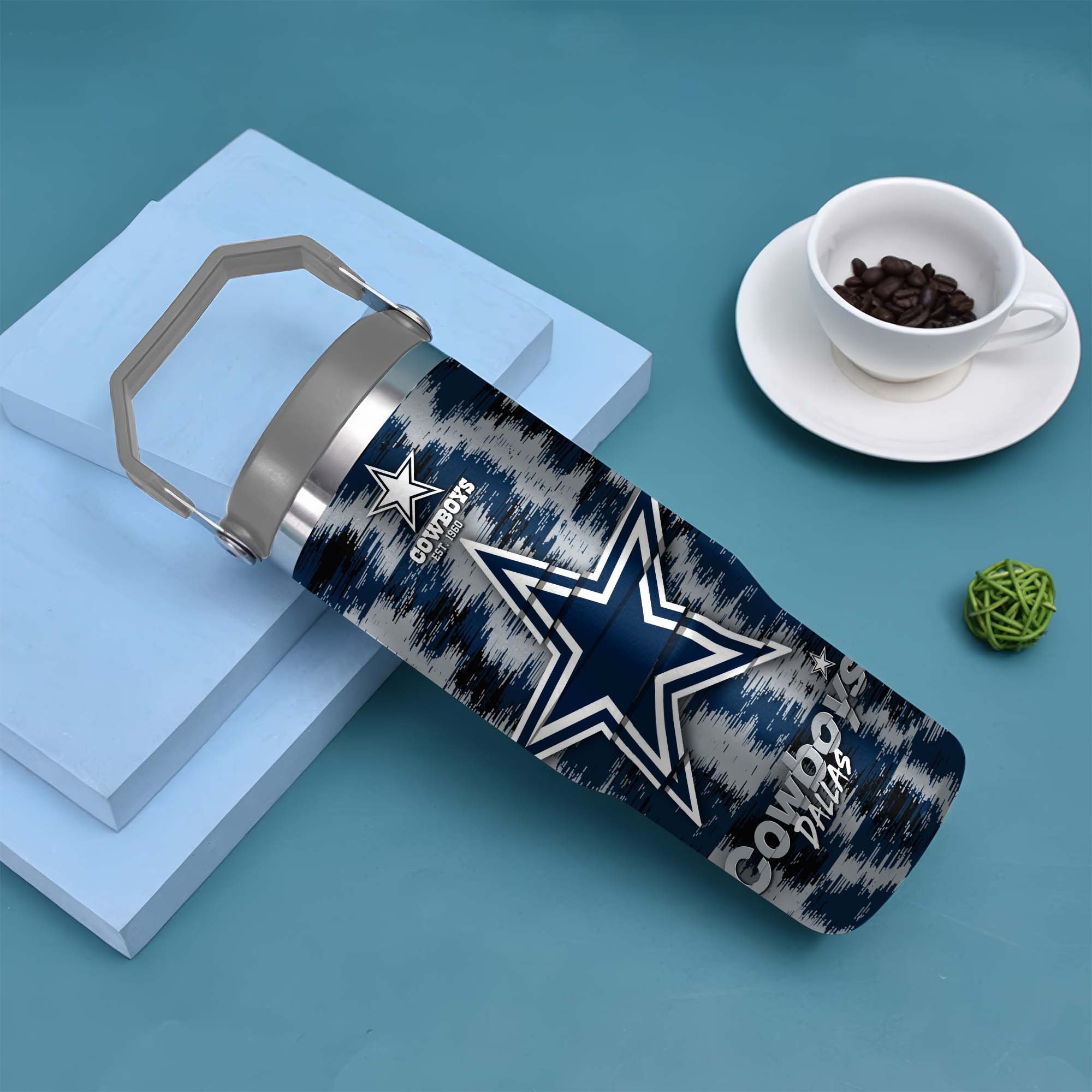 Dallas Cowboys Flip Straw 30oz Tumbler Custom Your Name, Sport Flip ...