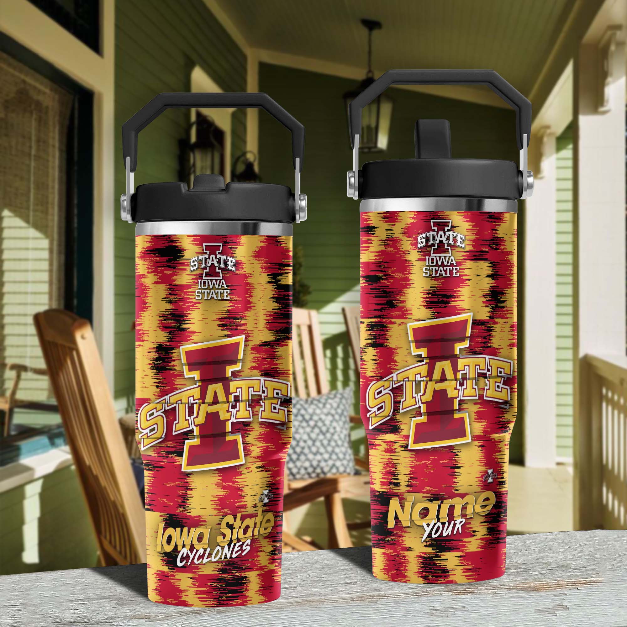 Iowa State Cyclones Flip Straw 30oz Tumbler Custom Your Name, Sport ...