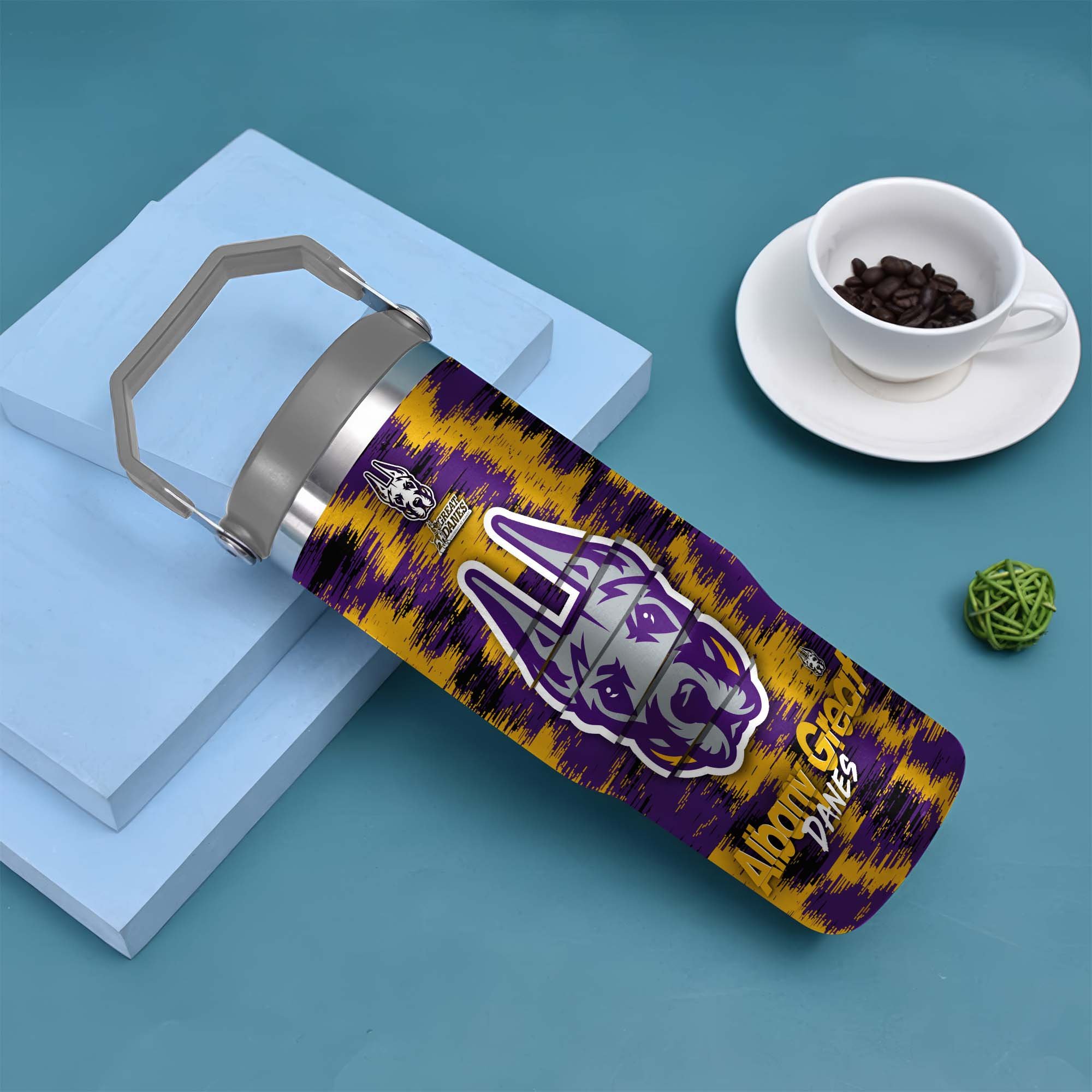 Albany Great Danes Flip Straw 30oz Tumbler Custom Your Name, Sport Flip ...