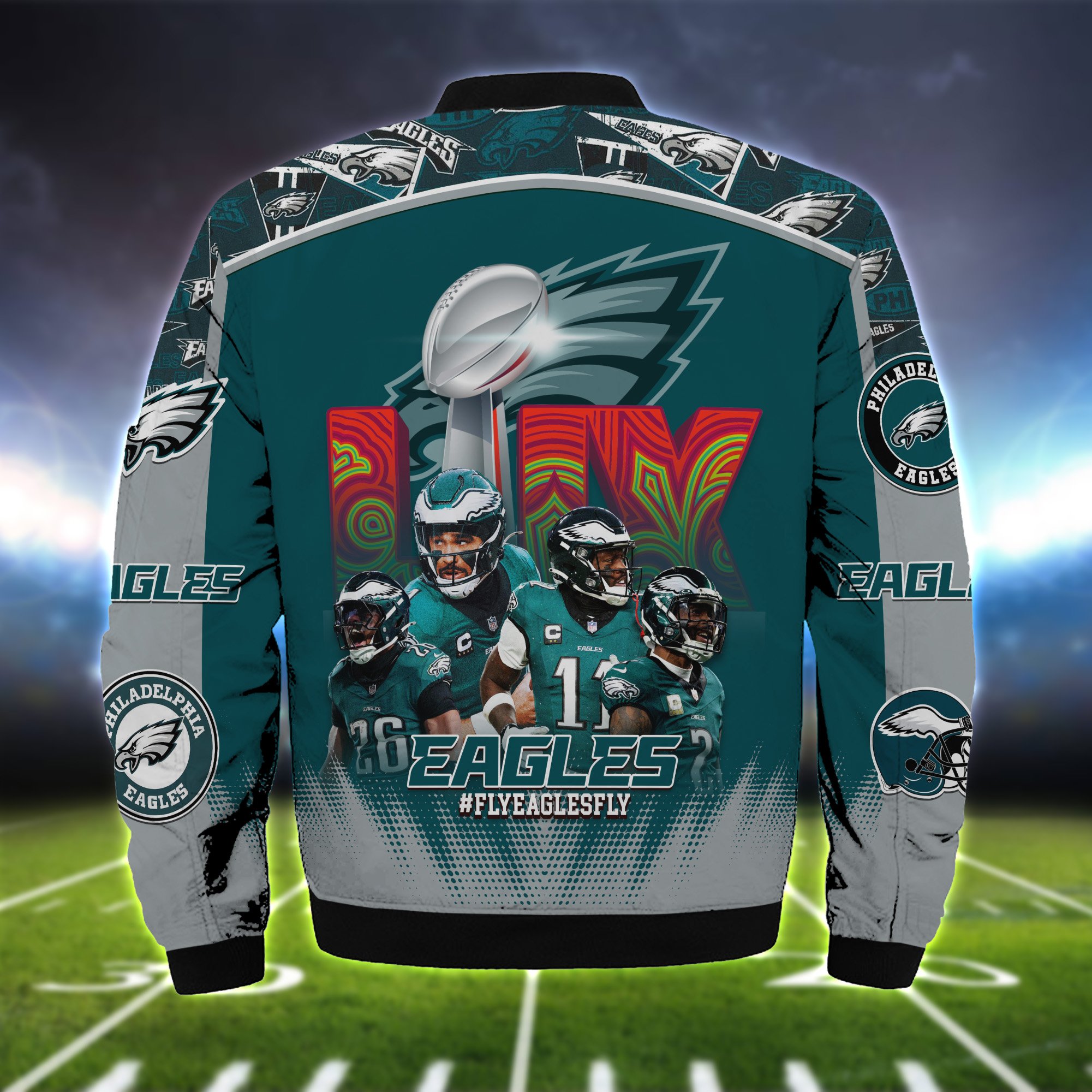 Philadelphia Eagles Bomber Jacket Personalized Your Name, Sport Team ...