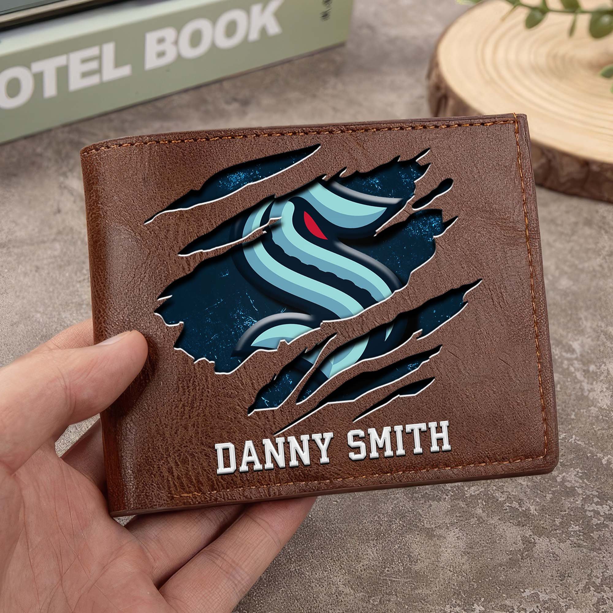 Seattle Kraken Men Wallet Custom Your Name, Football Team Men Wallet ...
