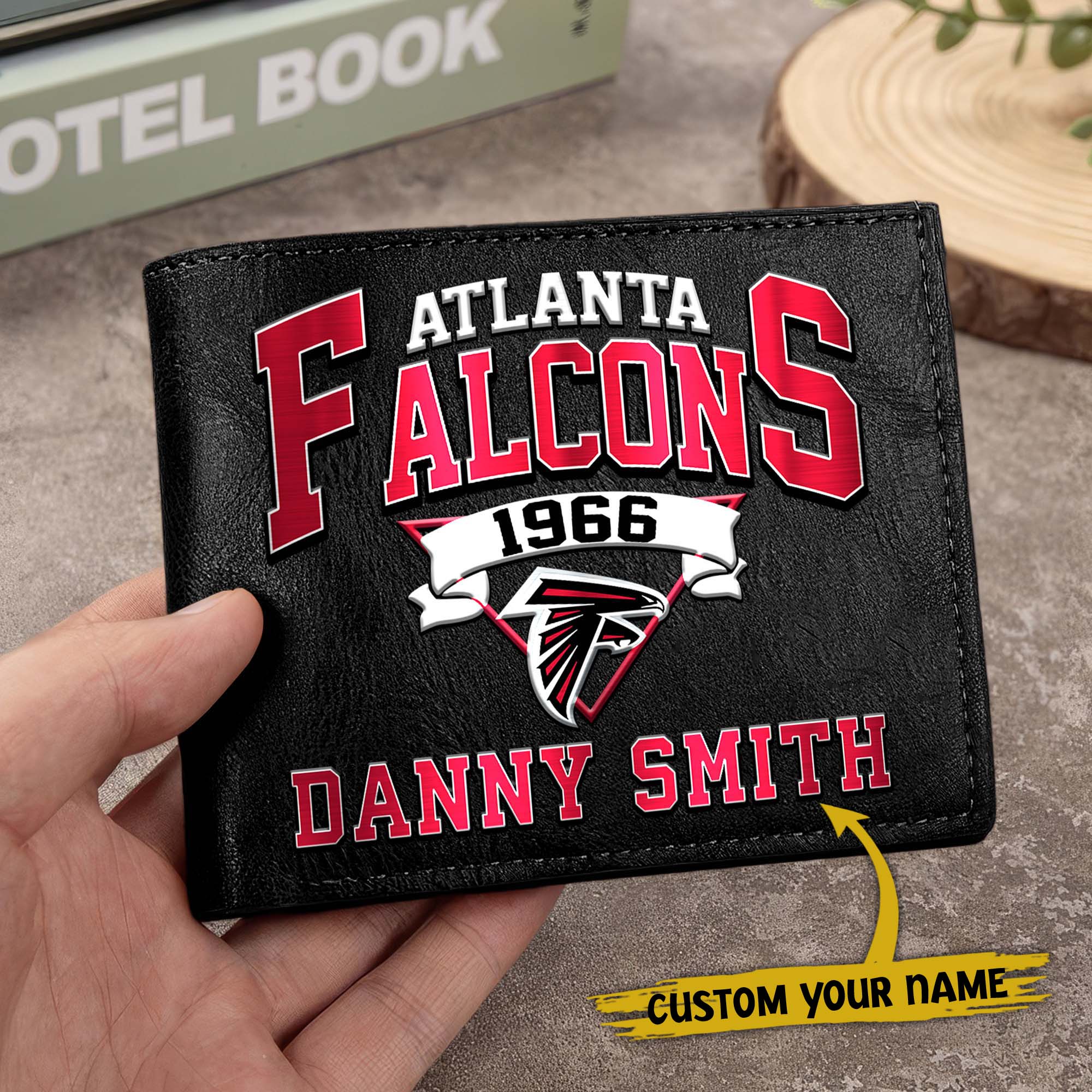 Atlanta Falcons Men Wallet Custom Your Name, Football Team Men Wallet ...