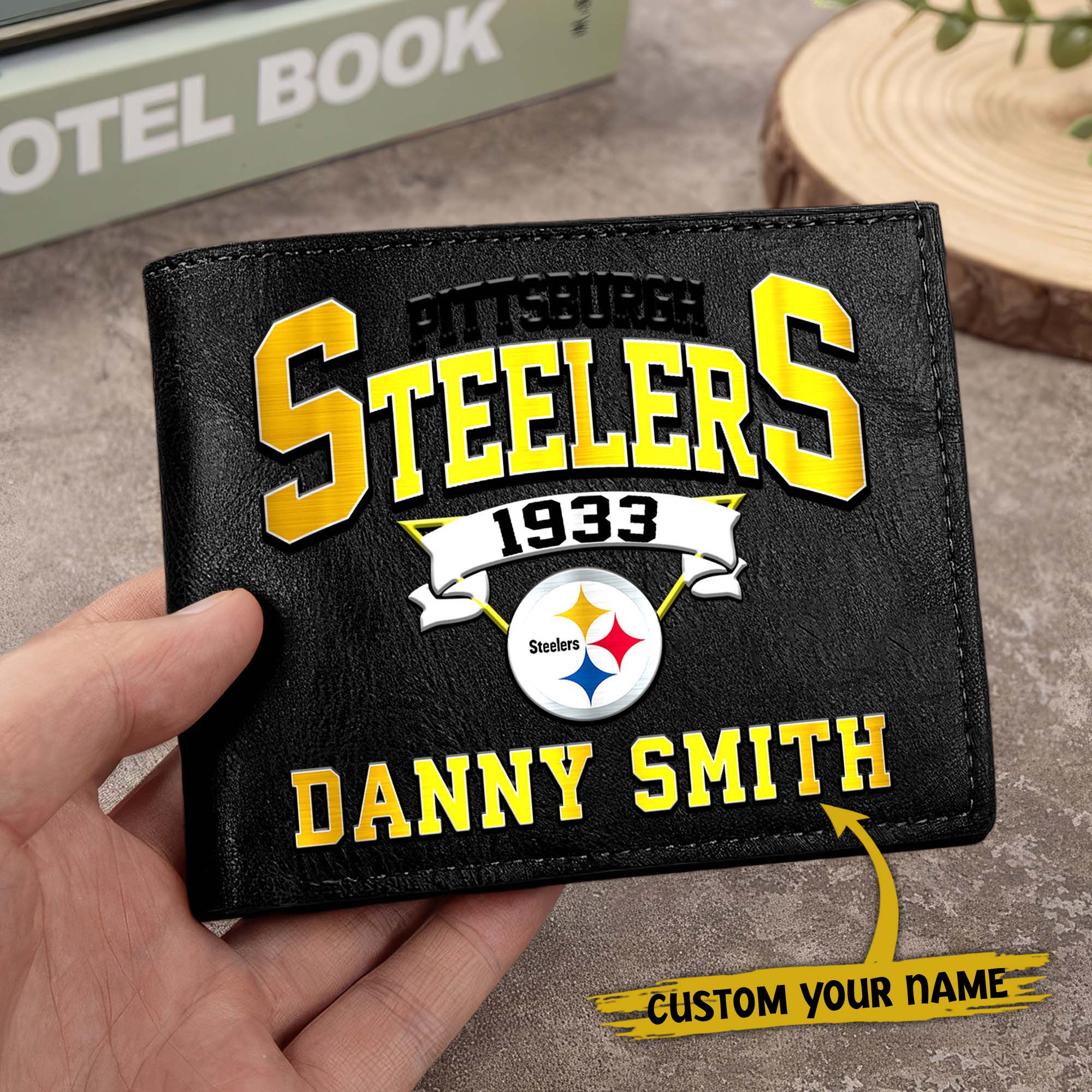 Pittsburgh Steelers Men Wallet Custom Your Name, Football Team Men ...