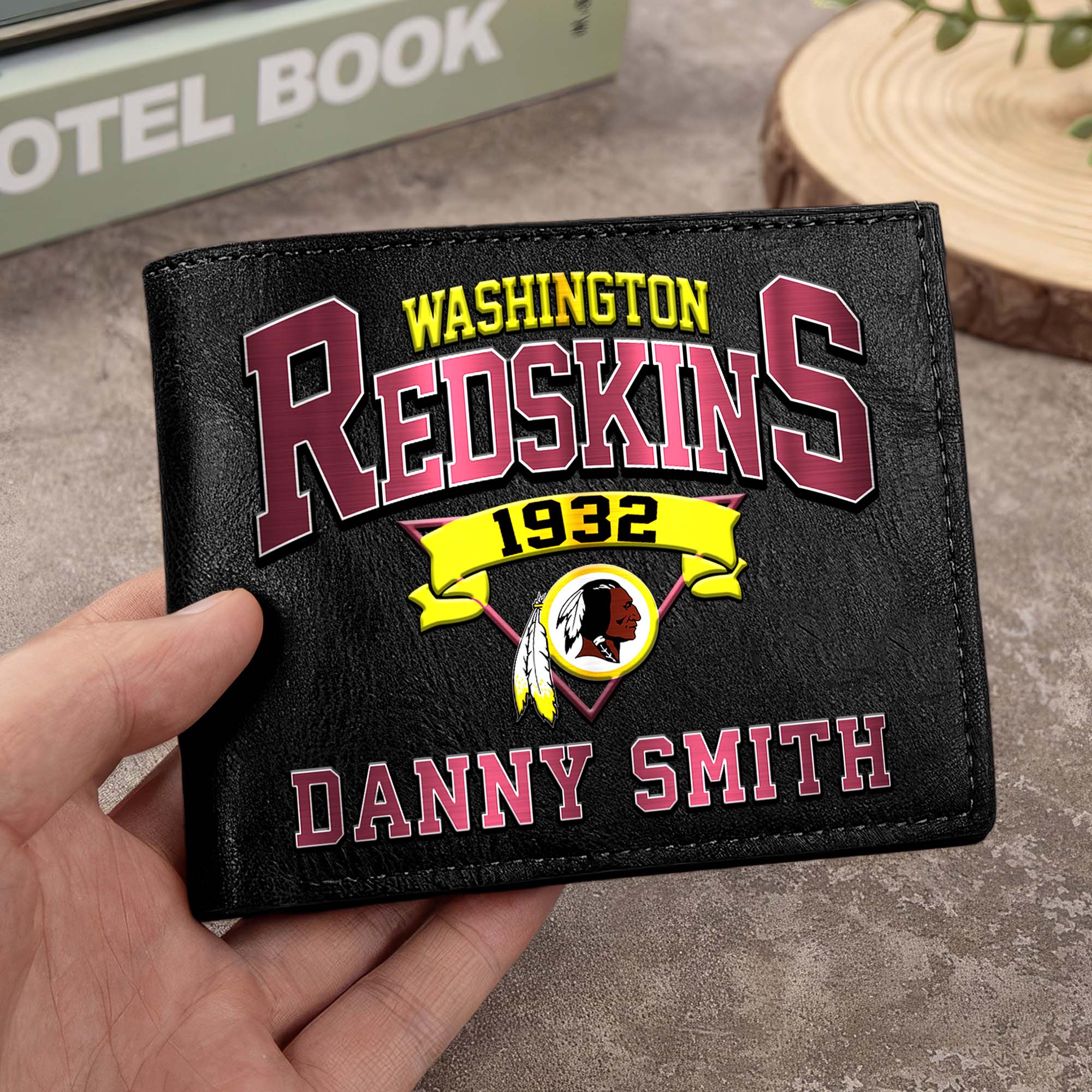 Washington Redskins Men Wallet Custom Your Name, Football Team Men ...
