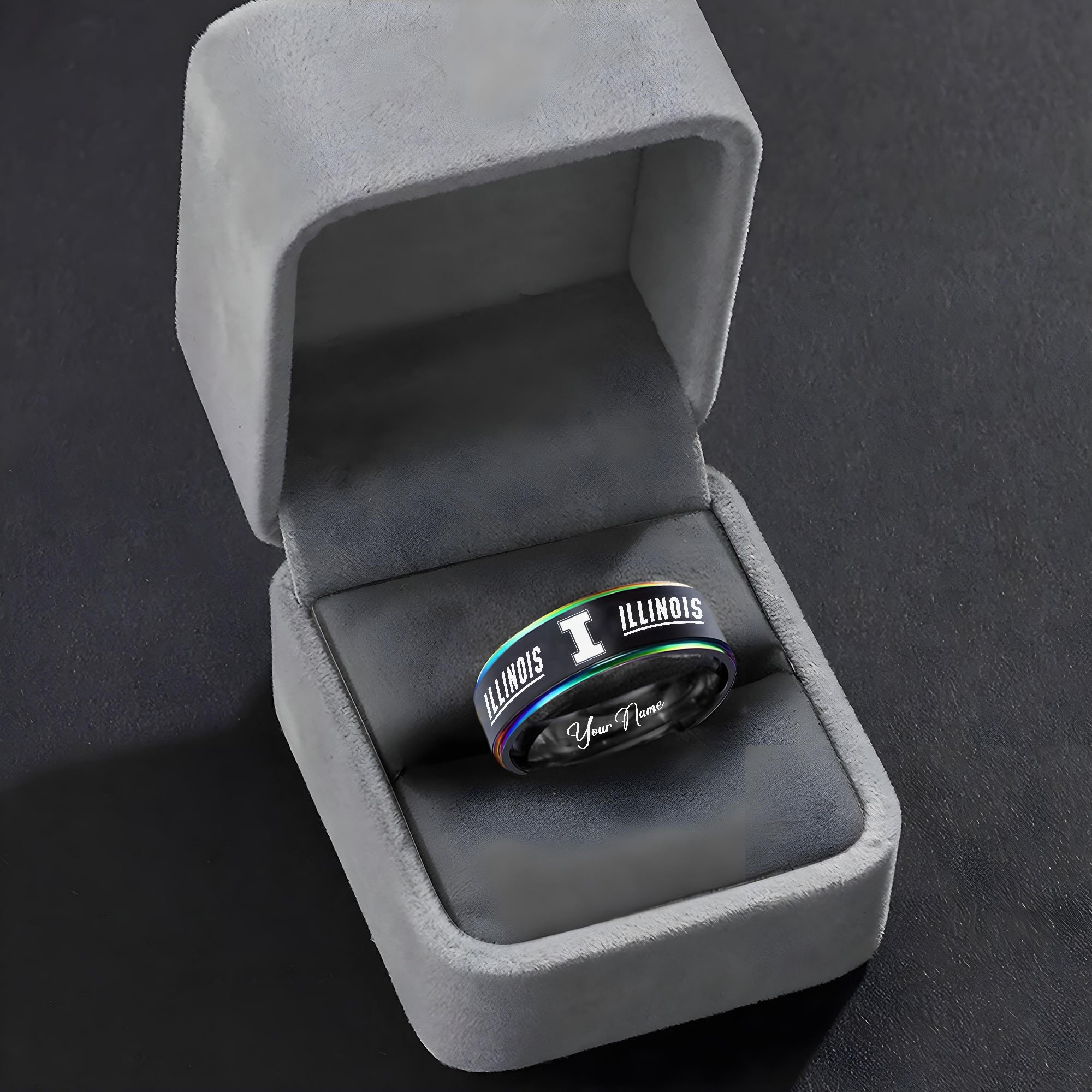 Illinois Fighting Illini Stainless Steel Rings Comes With Box 2025 ...