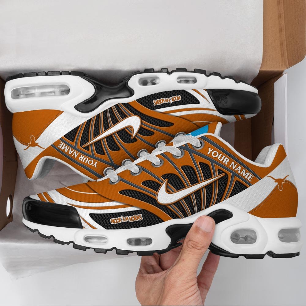 Texas Longhorns TN Shoes 2025 Version Custom Name, Sport Shoes For Fan ...