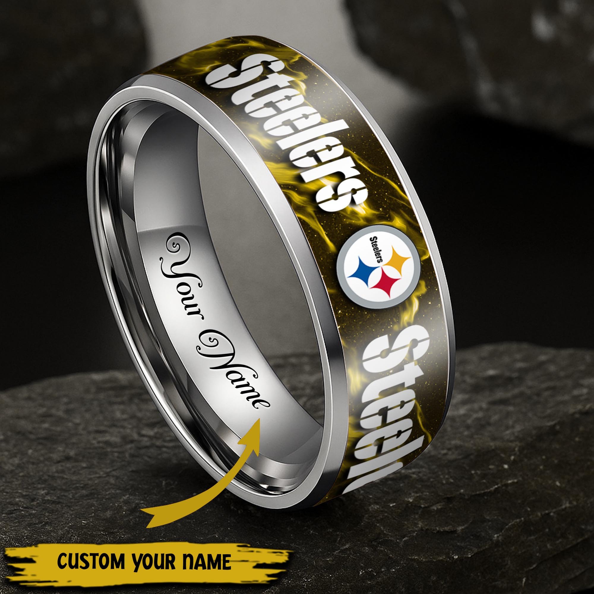 Pittsburgh Steelers Stainless Steel Rings Comes With Box 2025 versions ...