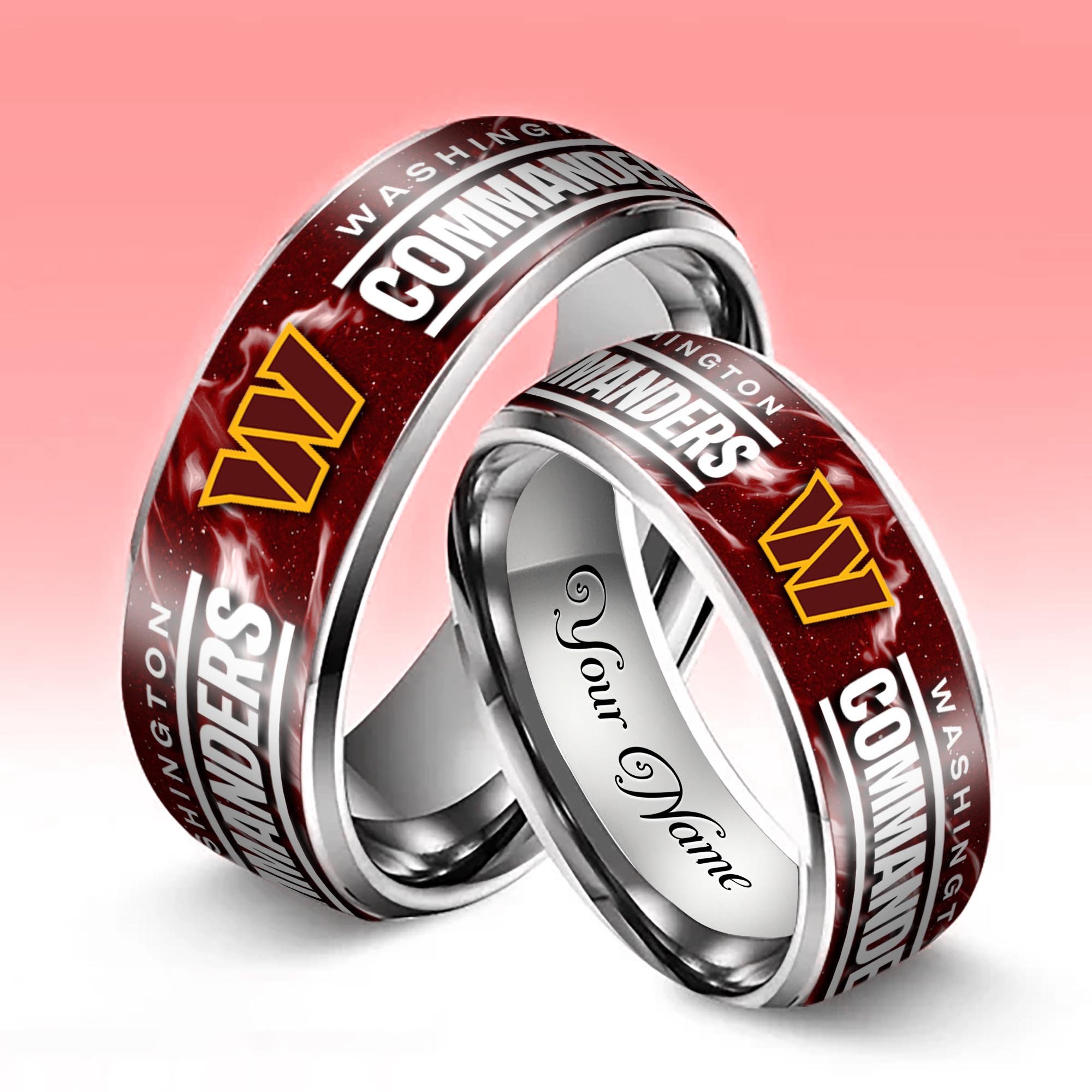 Washington Commanders Stainless Steel Rings Comes With Box 2025 ...