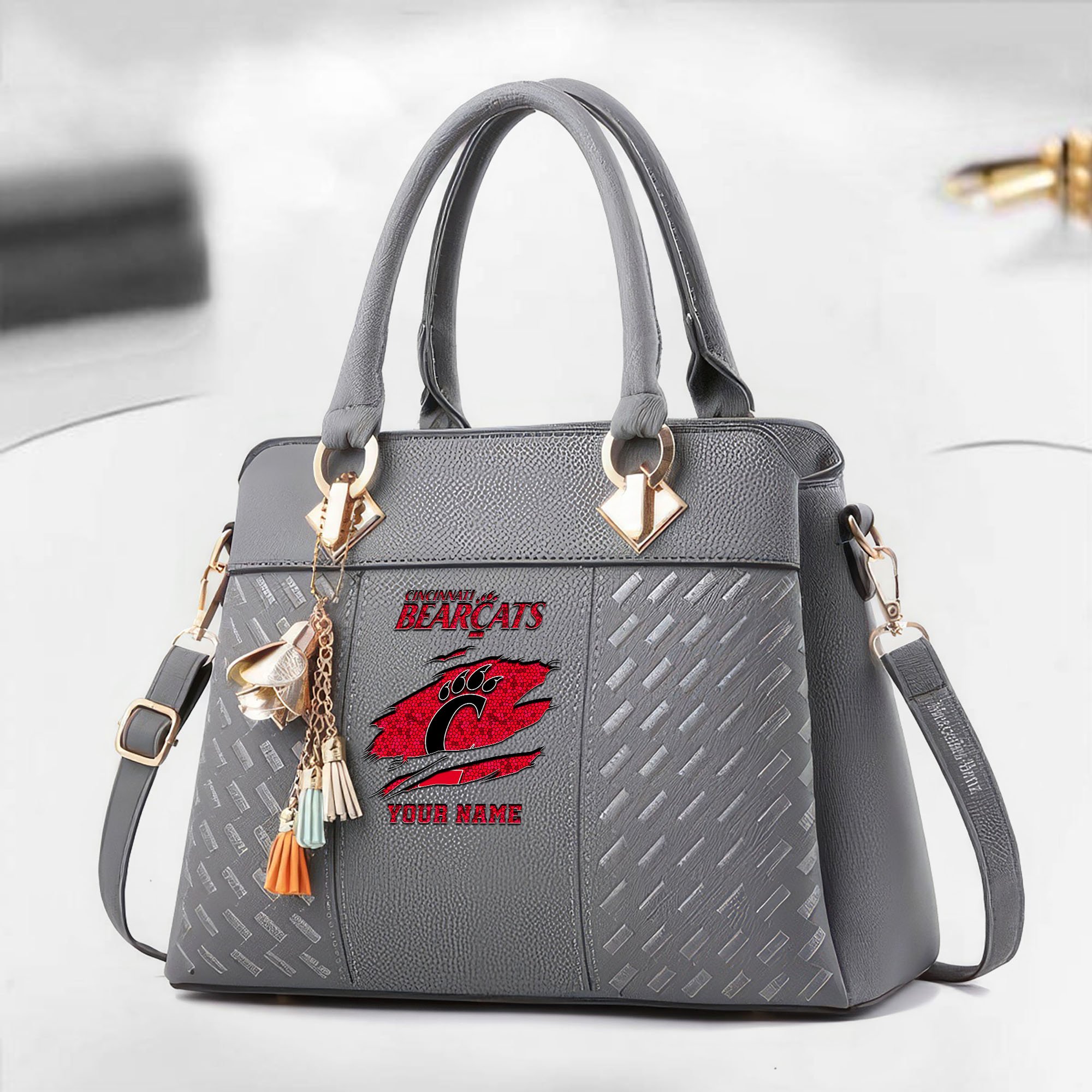 Cincinnati Bearcats Deluxe Handbag For Women Custom Your Name 2025 ...