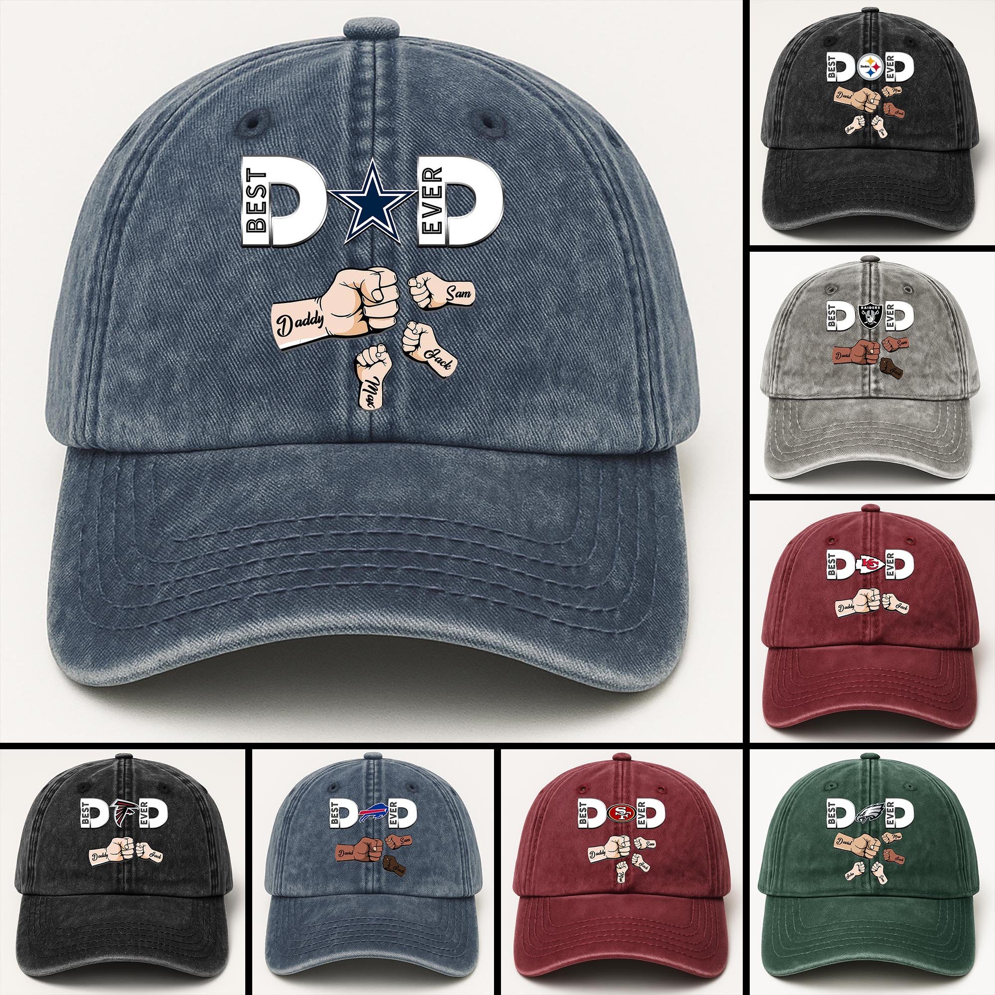 Best DAD Washed Cap Custom Team And Names, Sport Washed Hat, Sport ...