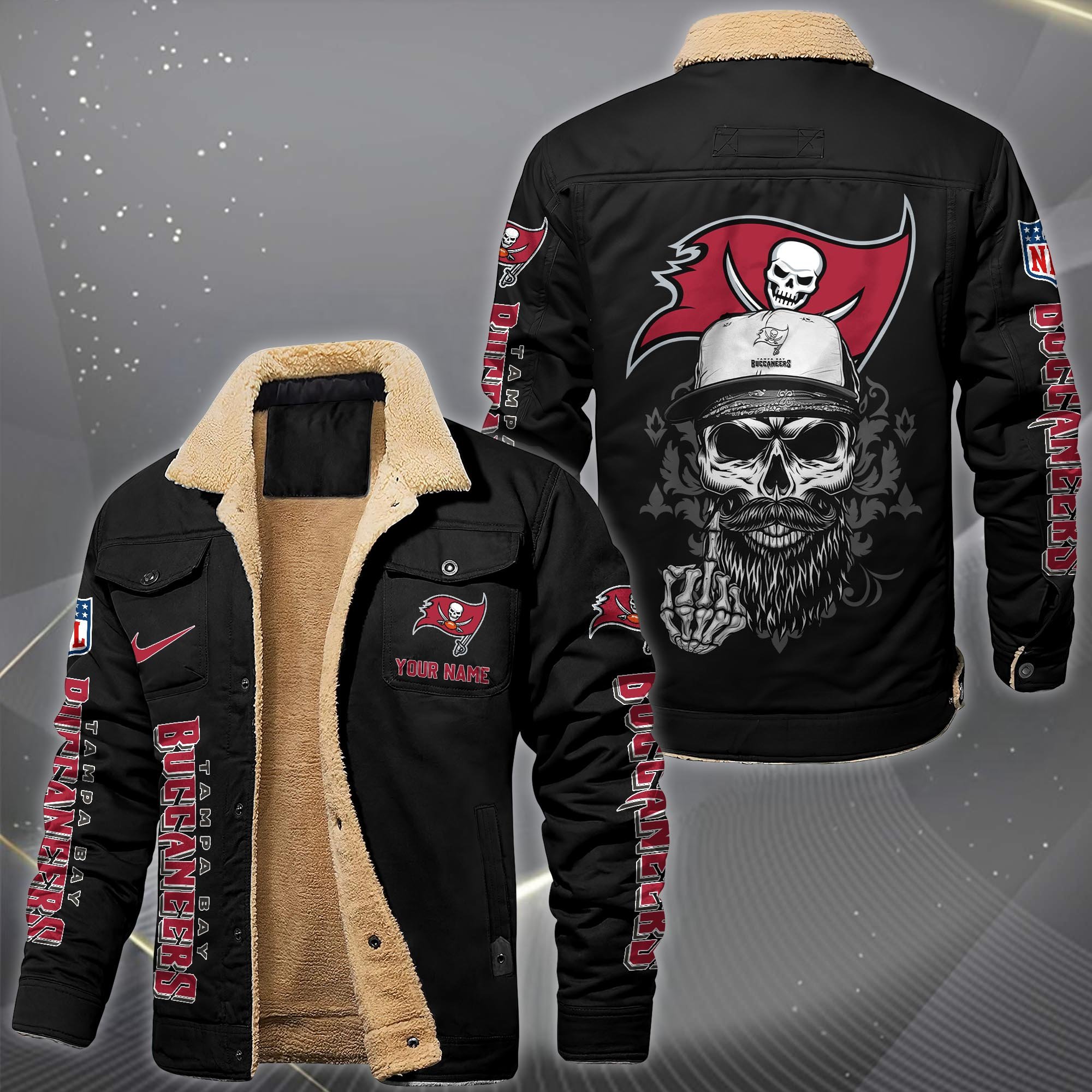 Tampa Bay Buccaneers Fleece Lined Cargo Jacket Custom Your Name 2026 ...