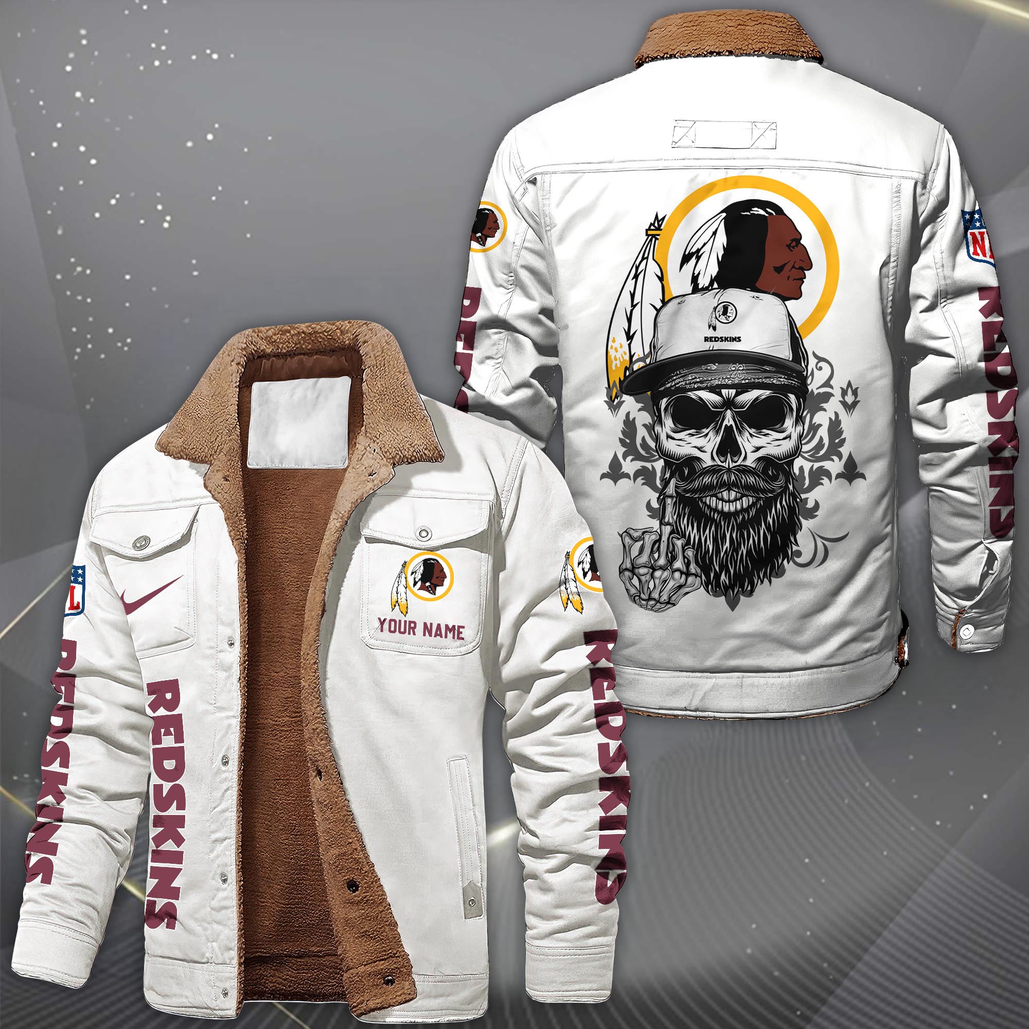 Washington Redskins Fleece Lined Cargo Jacket Custom Your Name 2026 ...